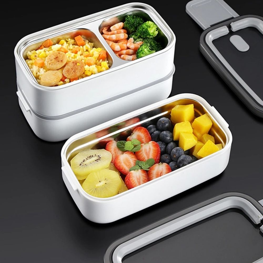 Boîte à lunch inox qui passe au micro-onde ! | LunchBox™ Combo – Chop ...